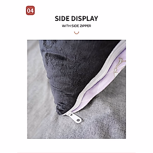 Cartoon Cute Pillowcase Anime Double Sided Plush Pillowcase Girl Bedroom Decoration Cute Cotton Pillowcase + Cute Cartoon Hairpin (Black+Pink)