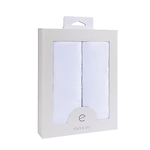 Ely's & Co. Changing Pad Cover Set | Cradle Sheet Set 100% Cotton Jersey Knit 2 Pack (White)