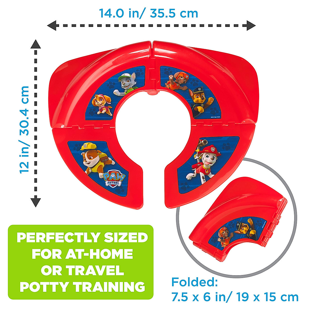 Ginsey Home Solutions Nickelodeon Paw Patrol Travel/Folding Potty Seat, 8 Oz