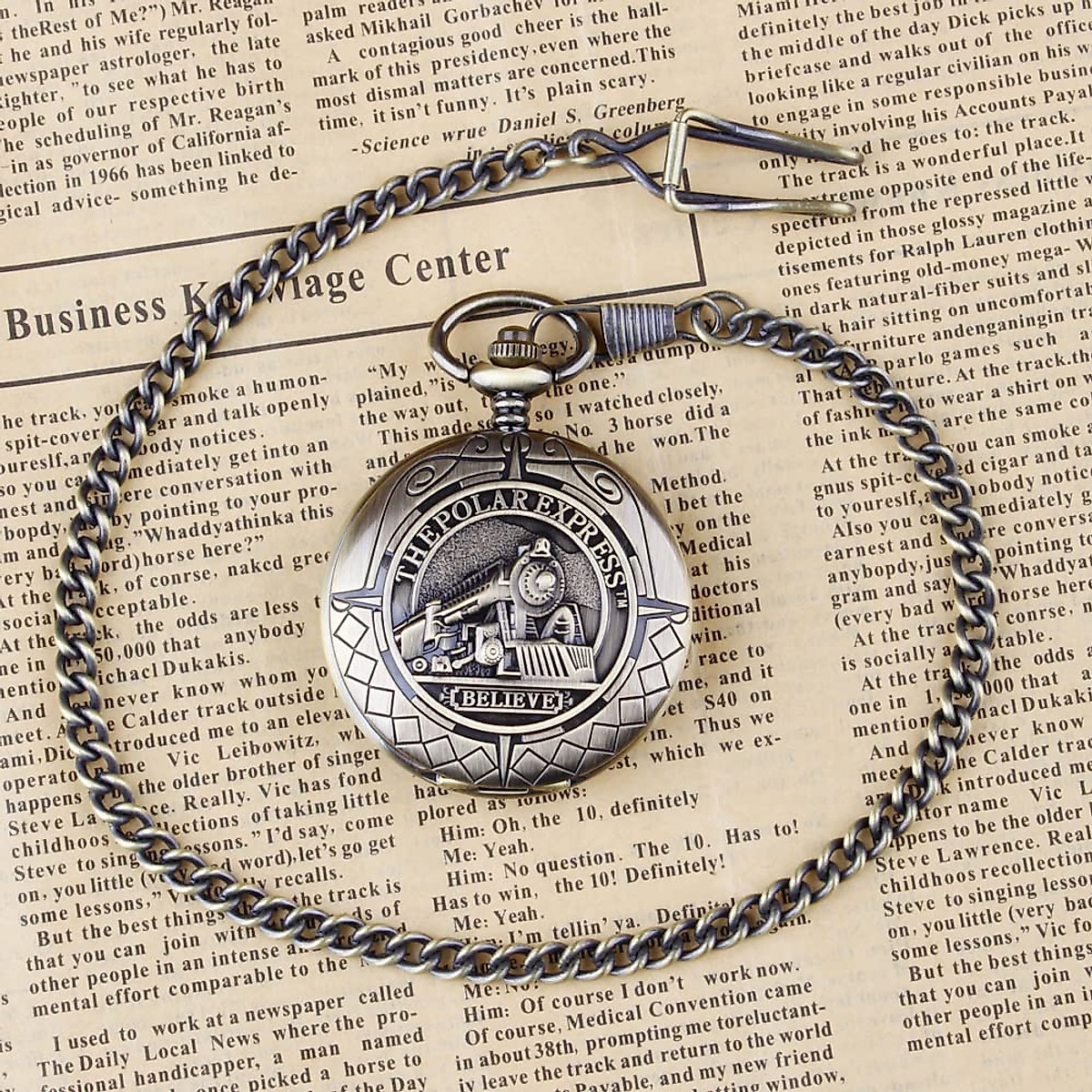 Whodoit Bronze Retro Mechanical Pocket Watch Locomotive Design Roman Numerals Hollow Mechanical Pocket Watches