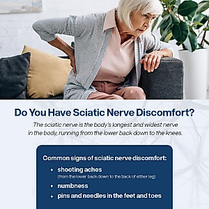 SciatiEase Sciatic Nerve Health Support Supplement - Nerve Support Formula with AlphaPalm, Pea, Vitamin B Complex, Alpha Lipoic Acid 300mg - 120 Capsules