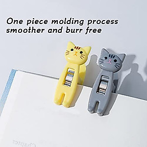 Cat Design Chip Clips, 6pcs Plastic Chip Bag Clip Kitchen Clips Multifunctional Small Clips for Bread Bag, Potato Chip Bag Clothesline Clip(Grey)