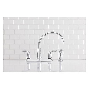 Moen 87403 Bexley Chrome 2Handle Lever Kitchen Faucet with Sprayer