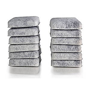 K&J Petmate Replendish and Petmate Mason Compatible Charcoal Water Filters - Replaces Petmate Replendish Water Filters (12 Pack)