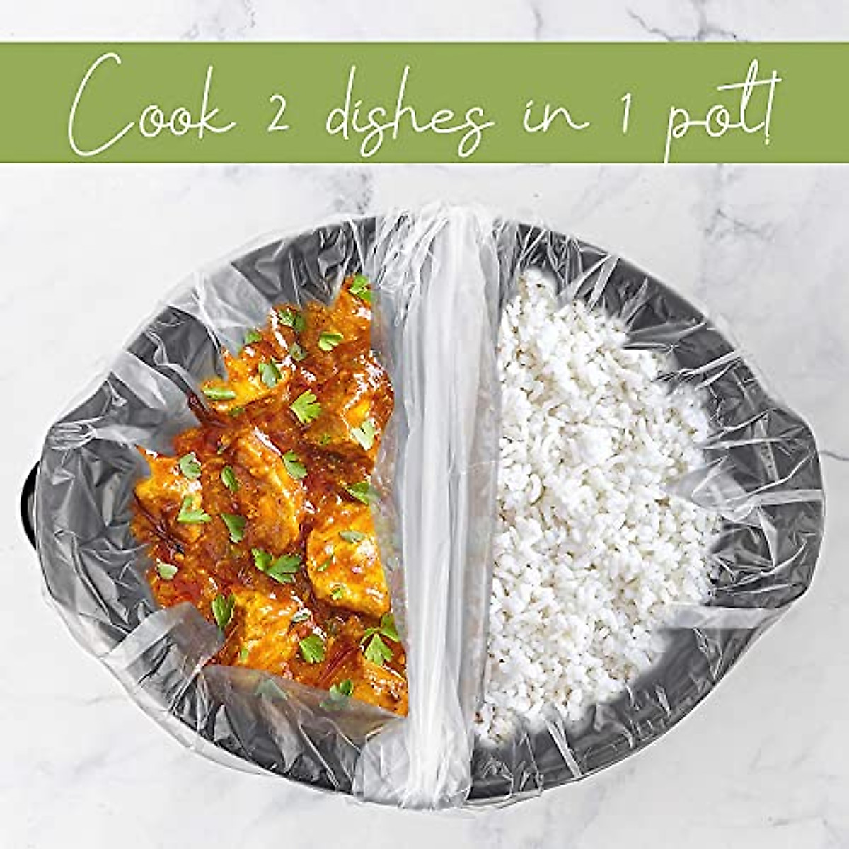 Party Bargains 30 Bags Slow Cooker Liners - Fits 7 - 8 Quarts, 21 x 4 x 13 Inches, 4" Wide Gusset, X-Large Crock Pot Liners, Multi Use Cooking Bags, Sous Vide