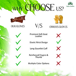 Legacy Gardens Medium Brown Thorn Proof Garden Gloves