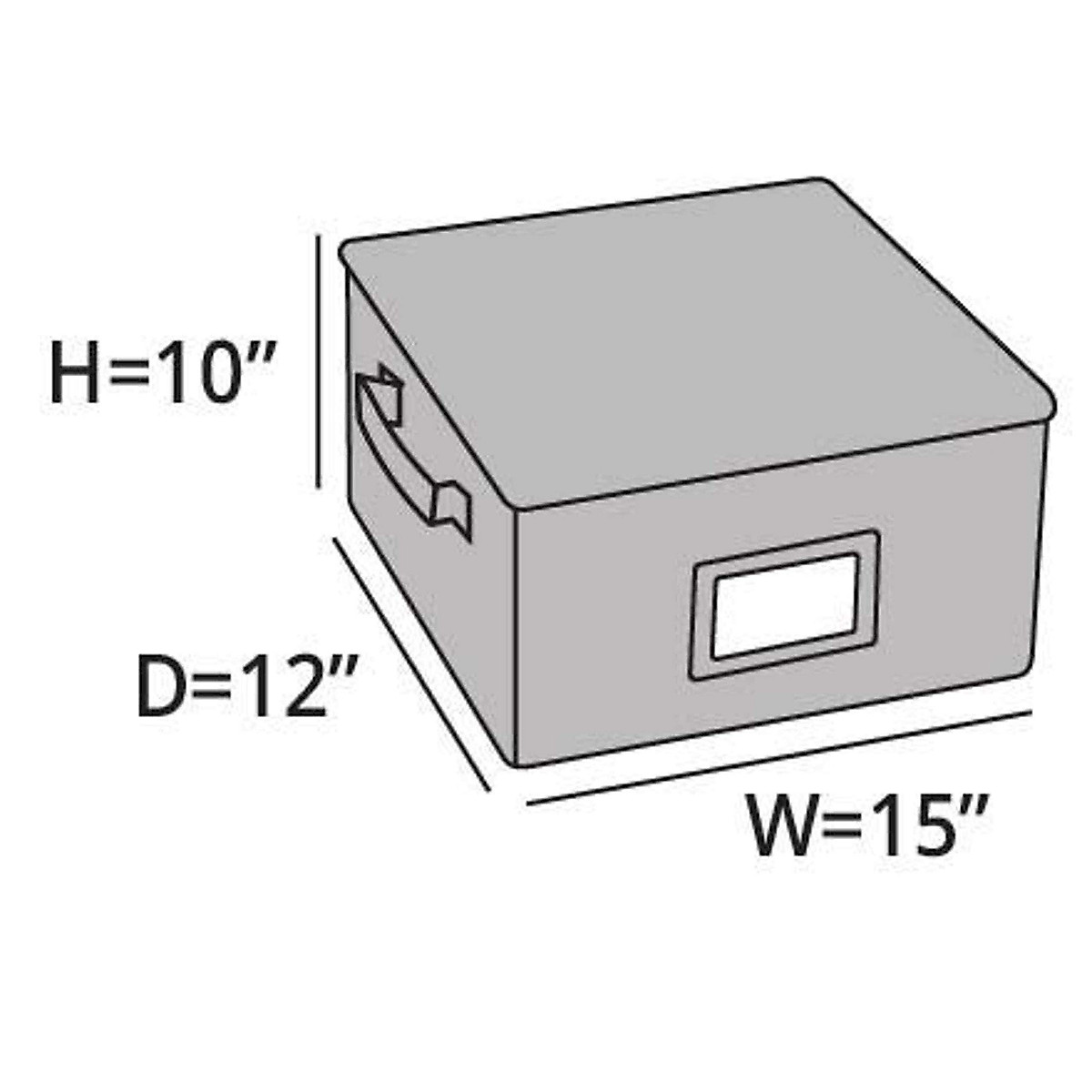 Covermates Keepsakes - Zip-Top Storage Box - Heavy Duty Polyester- Reinforced Handles - Stackable Design - Indoor Storage-Scarlett Red