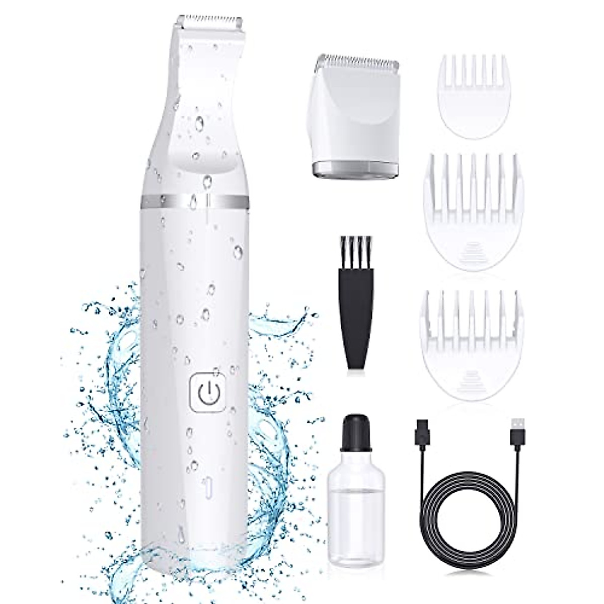 oneisall Dog Paw Trimmers with Double Blades, Cordless Dog Clippers for Grooming , Low Noise Dog Clippers for Trimming Hair Around Paws, Eyes, Ears, Face, Rump