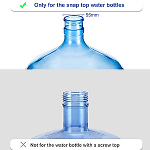 6 Pack Gallon Water Bottle Caps, Non-Spill Replacement Caps, Ideal for 55mm 2, 3 and 5 Gallon Water Jug