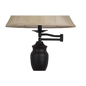 Decor Therapy Wellington Steel Swing Arm Floor Lamp, Bronze