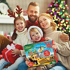Christmas Advent Calendar for Kids Boys, Toys for 3-8 Year Old Boys Girls 24 Days Countdown Calendar with Alloy Construction Engineering Vehicle Toy Sets Xmas Gifts Stocking Stuffer for Boys Ages 3-8