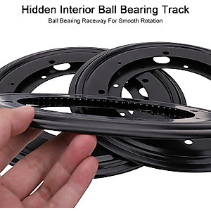 4Pack 5.50 Inch Round Lazy Susan Turntable Bearing Plate 5/16”Thick Lazy Susan Hardware, Rotating Swivel Plate with 300lbs Load Capacity, Lazy Susan Turntable Base for Serving Tray, Table, Kitchen