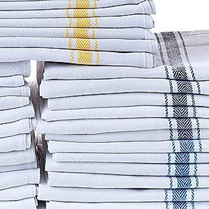 Simpli-Magic 79165 Kitchen Towels, Pack of 15, Towels, 15" x 26", Herringbone Multi-Color