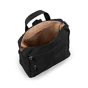 the sak Women's Recycled Esperato Backpack in Nylon, Spacious Bag with Adjustable Back Strap, Black II, One Size