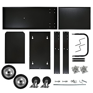 3-Tier Welding Cart Plasma Cutter, Steel Constructed and Black Powder Coat Finished Welding Table, Heavy Duty Welding Carts for Mig Welder