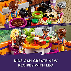 LEGO Friends Heartlake City Community Kitchen 41747 Pretend Building Toy Set, Creative Fun for Boys and Girls Ages 8+, with 3 Mini-Dolls, 1 Micro-Doll, a Pet Cat and Lots of Kitchen Accessories