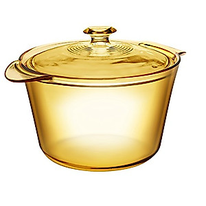 Visions 3.8 LitrePyroceram Flair Cookpot with Glass Cover, Brown