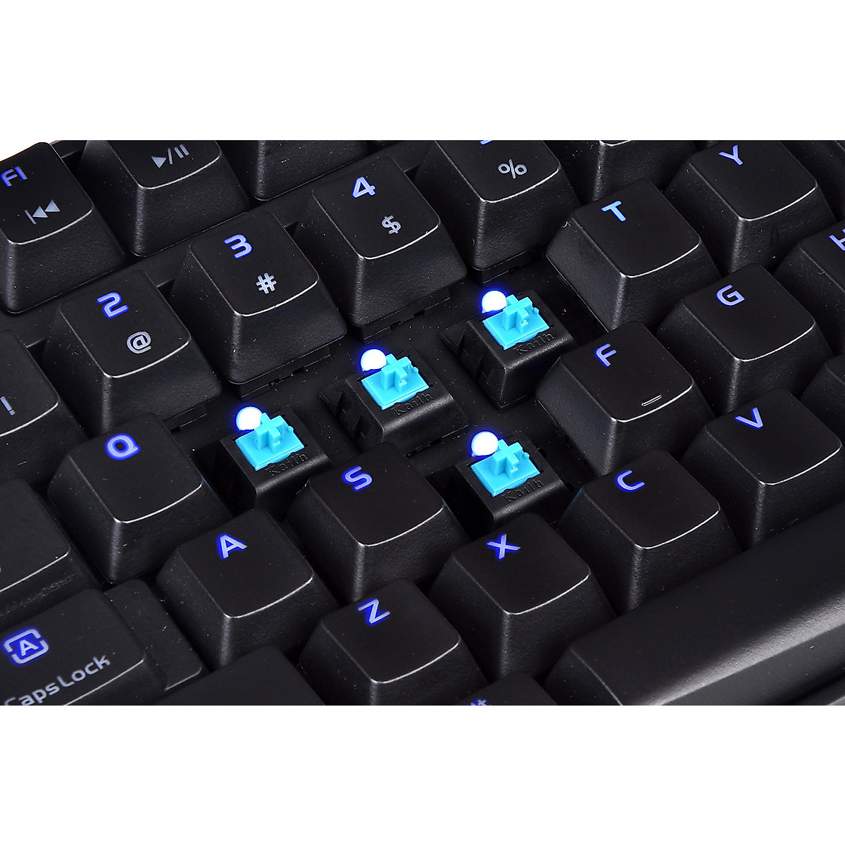 Tt eSPORTS Thermaltake Tt e Sports Poseidon Z Blue Switches with 4-Level Brightness Blue LED Mechanical Gaming Keyboard KB-PIZ-KLBLUS-06