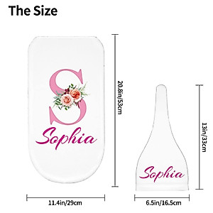 MESHELEY Personalized Swaddle Blanket for Baby Girl Boy with Hat Customized Baby Gifts with Name Custom Baby Blankets for Newborn Infant