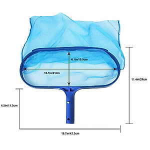 Hemoton Swimming Pool Cleaning Net Pool Skimmer Replacement Net Pool Leaf Skimmer Net Replacement Pool Cleaner Fine Mesh Netting (2 Pack- Different Type)