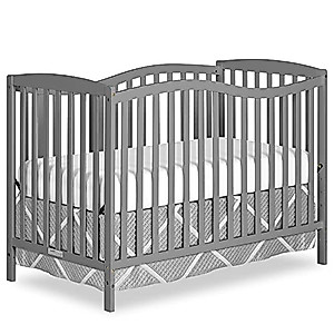 Dream On Me Chelsea 5-in-1 Convertible Crib, Steel Grey
