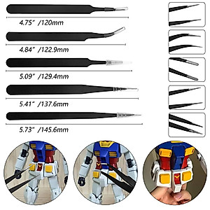 XINGYHENG 41Pcs Modeler Basic Tools Craft Set Compatible with Gundam Model Tools Kit with Plastic Box Hobby Model Assemble Building Repairing and Fixing DIY Craft Kit