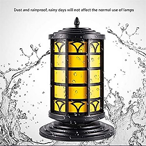 OUUED European Wall Light E27/E26 Column Head Lamp Wall Lamp Waterproof Home Garden Lamp Garden Villa Hotel Door Pillar Lamp