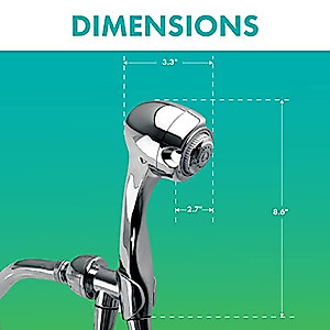 Niagara Conservation N2945CH Earth Spa 3-Spray with 1.5 GPM 2.7-in. Wall Mount Handheld Shower Head in Chrome, 1-Pack | Bathroom Shower Head Sprayer with Pressure Compensation Technology