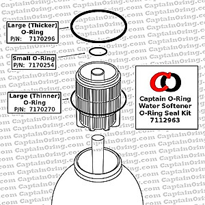 Water Softener O-Ring Seal Kit 7112963 / WS35X10001 for Kenmore, GE, and more Water Systems (Includes P/N: 7170296, 7170254, 7170270)