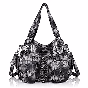 Rose Linda Hobo Bags and Handbags for Women Shoulder Bags Handbag with Multiple Pockets PU Leather Tote Bag