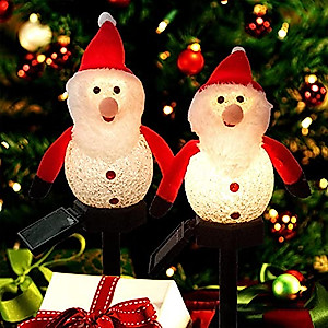 lack Solar LED Lawn Light ,Christmas Snowman Decorative Light Waterproof Outdoor LED Solar Powered Light for Home Garden Yard Patio