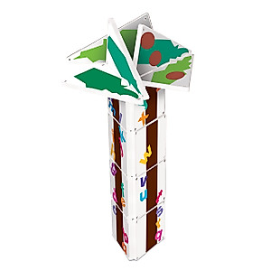 CreateOn Chicka Chicka Boom Boom Magnetic Tile Set, Magnetic Kids Building Toys, Educational Stem Toys for Ages 3+, 19 Pieces