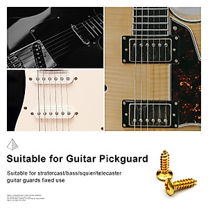 MAXCHEER 150Pack Guitar & Bass Pickguard Screws for Strat & Tele (Mixed Color 150 Pack)