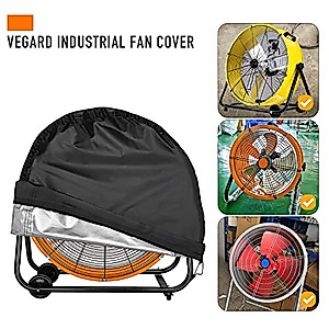 VEGARD Industrial Fan Cover, Outdoor Fan Cover, Heavy Duty Waterproof&Dustproof Cover for 18"&20" High Velocity Floor Fan, Drum Fan, High Speed Blower,Suitable for indoor and outdoor