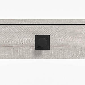 Galano Philia Coffee Table, Modern Top Rectangular Coffee Table with Storage Drawer, 2 Tier Center Table for Living Room, Office, Balcony, 31.5" D x 31.5" W x 16.34" H, Dusty Grey Oak