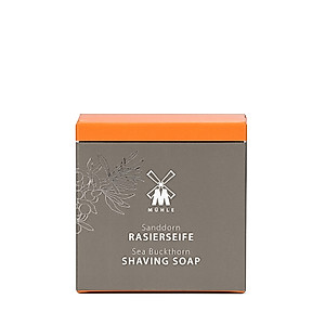 MÜHLE SHAVE CARE Shaving Soap Trio - Aloe Vera, Sea Buckthorn, & Sandalwood Luxury Shaving Soaps for Men, Rich Lather, Lightly Scented, 75g