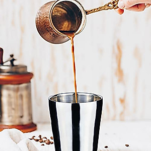 4 Pack Coffee Cup Stainless Steel Cups Metal Cups Reusable and Stackable,Drop-Proof and Easy to Carry Thermos - 6oz