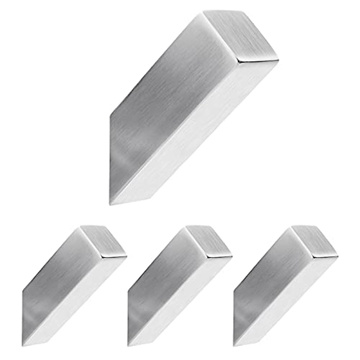 Modern Towel Hooks Stainless Steel 304 Rope Hooks for Bath Kitchen Bedroom Garage Hotel Wall Mounted (Brushed-4PCS)