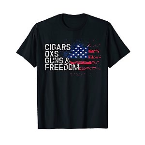 Cigars OXS Guns & Freedom T-Shirt OX T-Shirt