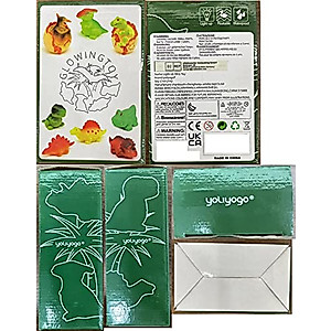 yoliyogo Dinosaur Toy Bath Floating Toy with Auto Flashing Early Learning Toy Dinosaur Theme Model 8 Pcs Bathtub Shower Toy Gift for Kids&Pets