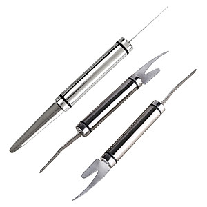 3Pcs 5 in 1 Multifunctional Shrimp Line Fish Maw Knife, Multipurpose Shrimp Peeler, Stainless Steel Shrimp Deveiner Tool, Fish Scale Knife for Home Kitchen