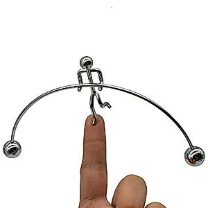 Maydahui Balance Physics Toy Desk Kinetic Weightlifter Steel Man Decompressive Science for Home Office Art Decor