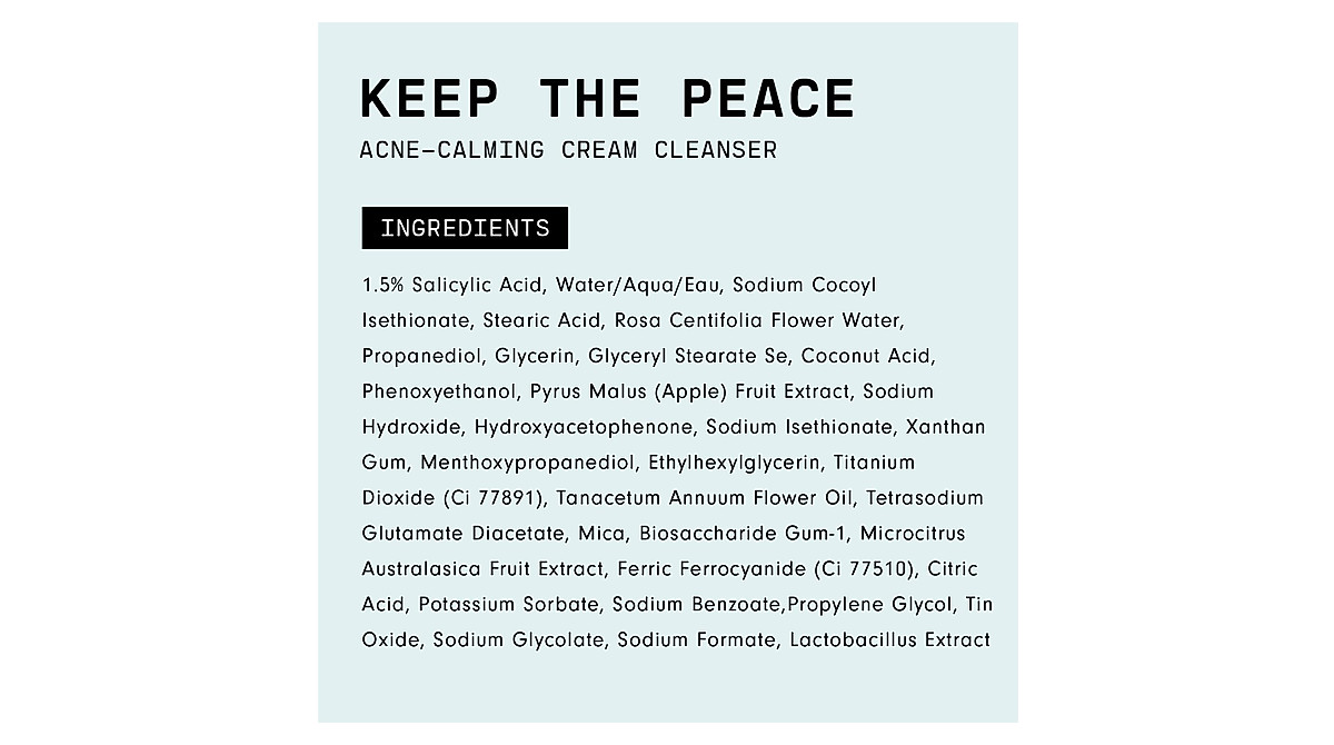 Versed Keep The Peace Calming Face Cleanser - Gentle & Non-Drying