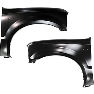 Evan Fischer Fender Set of 2 Compatible with 2000-2005 Ford Excursion, Fits 1999-2007 Ford F-250 Super Duty, Fits 1999-2007 Ford F-350 Super Duty Primed Front, Driver and Passenger Side