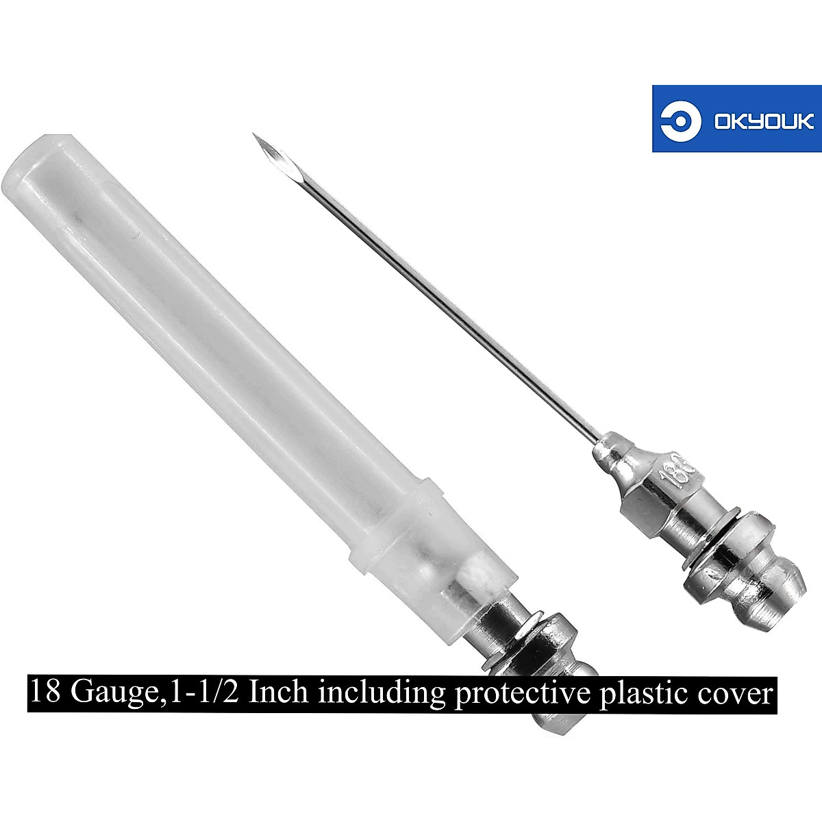 OKYOUK World's Smallest Grease Gun Coupler (Only 0.53 ") with Cleaning Tool, High Pressure Quick Release Grease Tips,Fit All 1/8" NPT Manual/Electric Grease Gun, for Greasing Locks onto Zerk Fittings