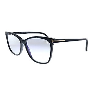Tom Ford Magnetic Clip-on Eyeglasses TF5690B 001 Black/Gold 55mm FT5690