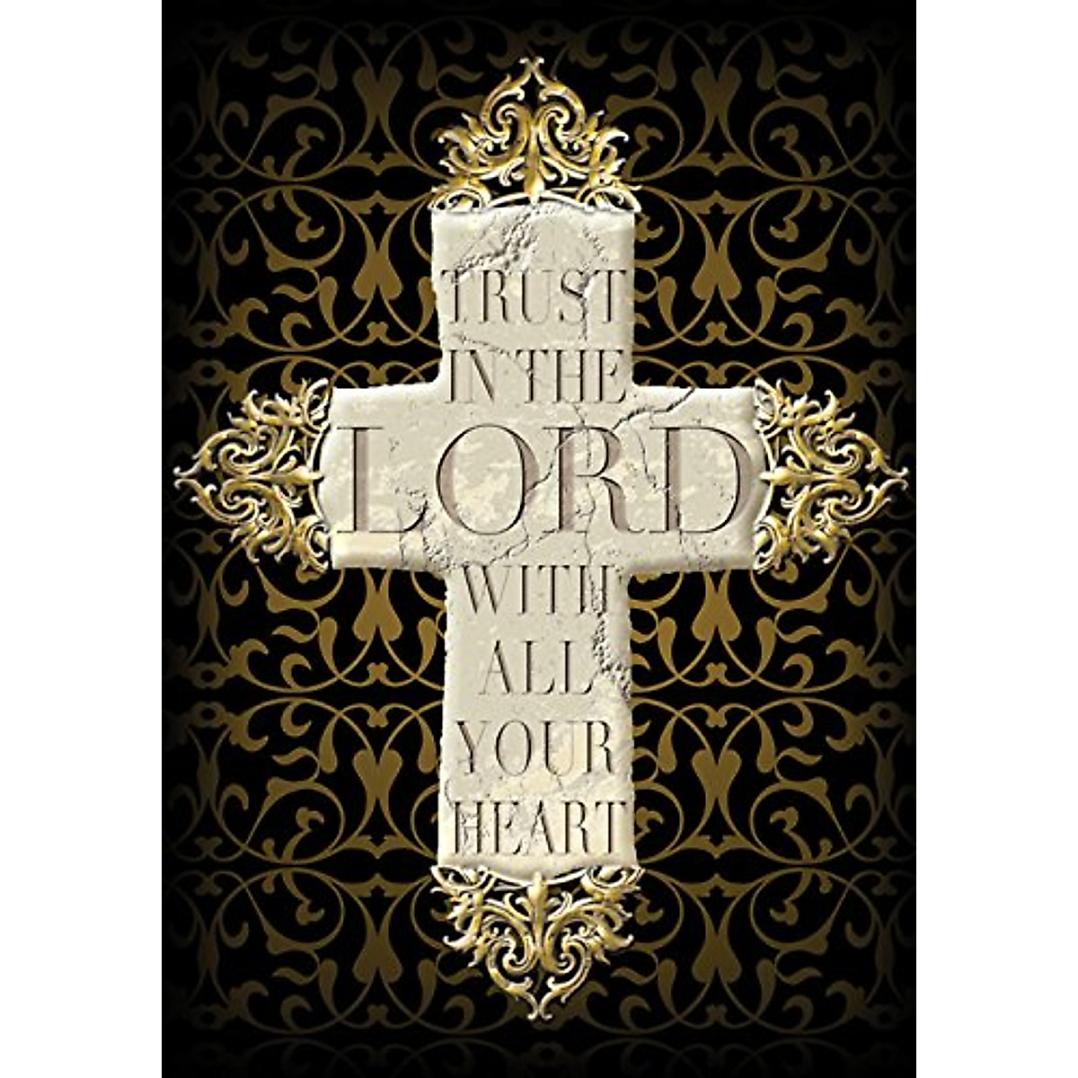 Toland Home Garden 119274 Cross Christian Flag 12x18 Inch Double Sided Christian Garden Flag for Outdoor House Cross Flag Yard Decoration