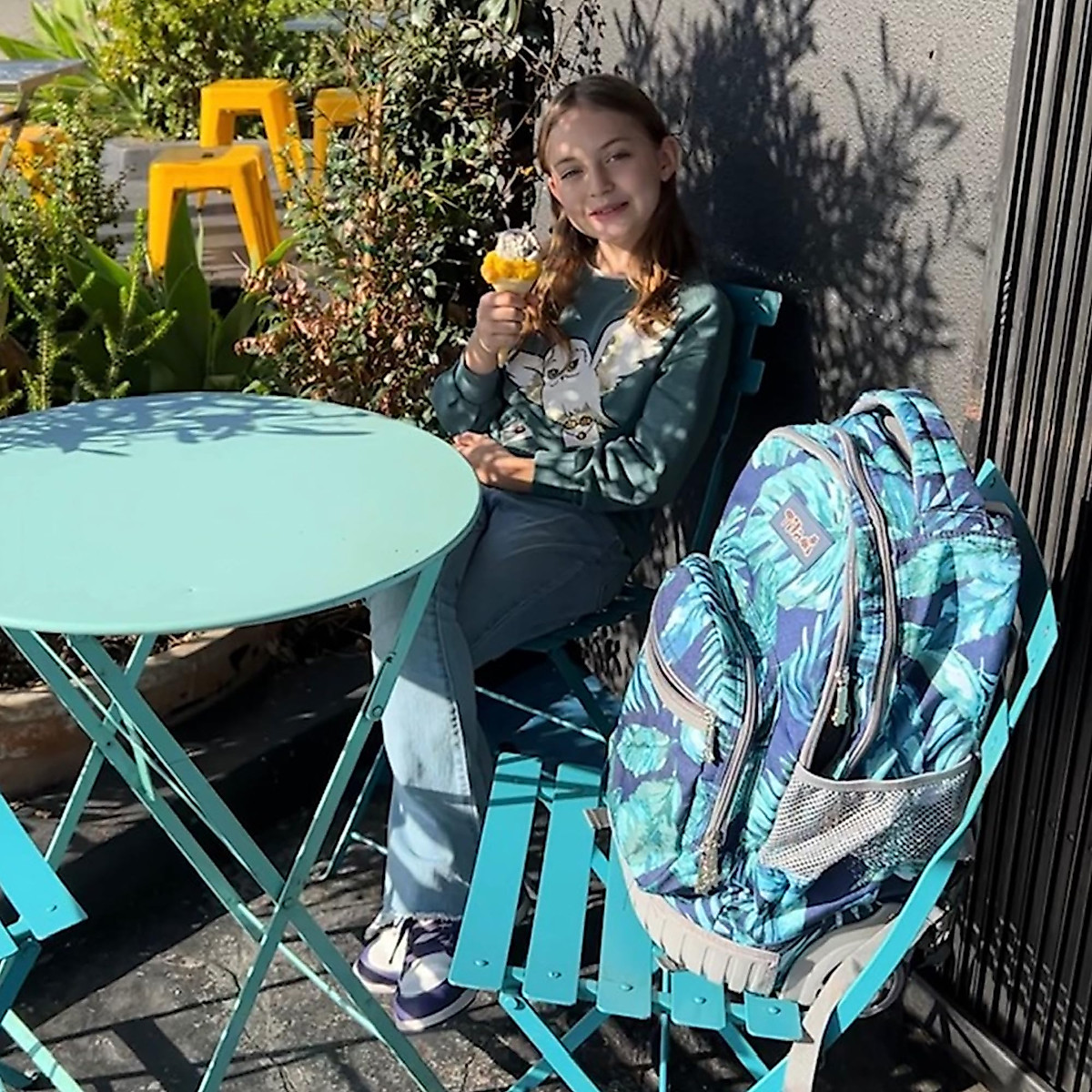 Tilami Rolling Backpack 19 inch Wheeled LAPTOP Boys Girls Travel School Student Trip, rainforest