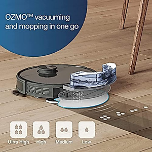 ECOVACS Deebot - N8+ Vacuum & Mop Robot with Advanced Laser Mapping and Auto-Empty Station For Carpet, Hard Floor - Black (Renewed)
