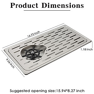Pitcher Washer, Espresso Washer and Spray, Drainage and Drip Tray, 304 Stainless Steel Bar Glass Washer Sink, Suitable for Home Kitchen, Hotel, Coffee Shop, Restaurant (Silver)
